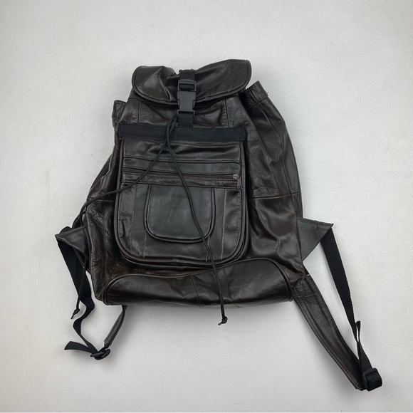 Urban Outfitters | Bags | Vintage 9s Chocolate Brown Leather Cinchtop ...